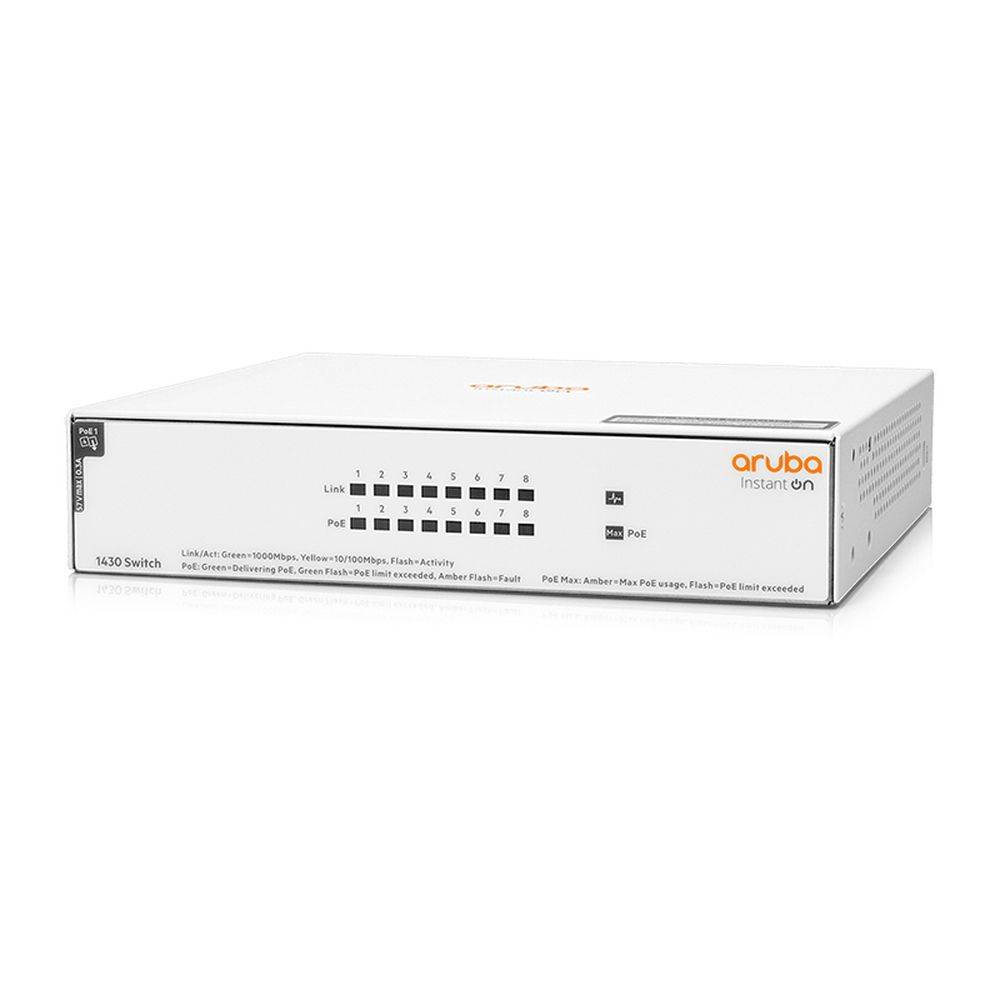 Коммутатор HPE Aruba Instant On 1430 8G Class4 PoE 64W Switch Switch ...